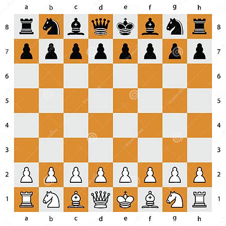 Chess Checker Board with Chess Pieces. Template for Your Design Stock ...