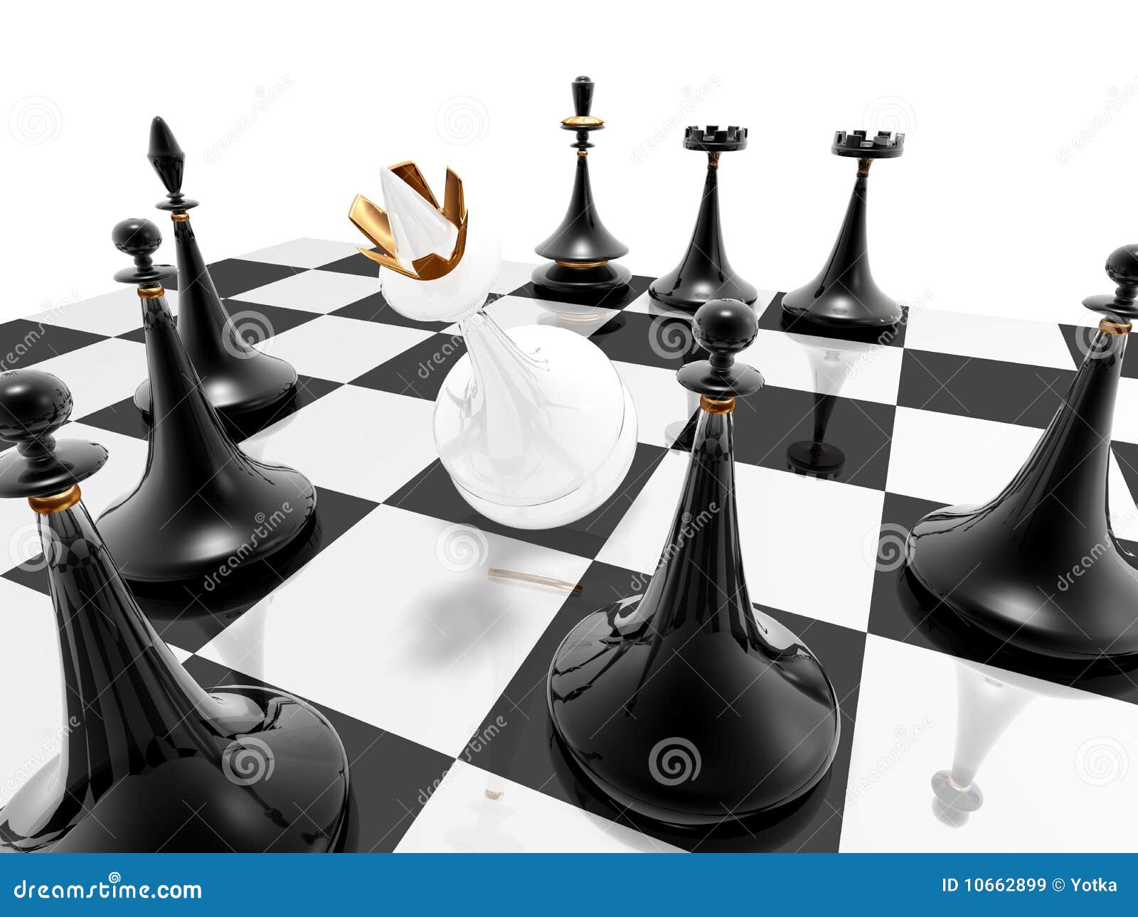 Chess: checkmate stock illustration. Illustration of black - 10662899