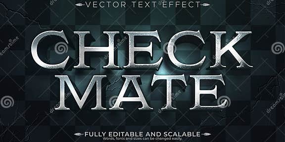Chess Checkmate Text Effect, Editable Epic and Play Text Style Stock ...