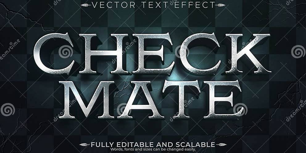Chess Checkmate Text Effect, Editable Epic and Play Text Style Stock ...