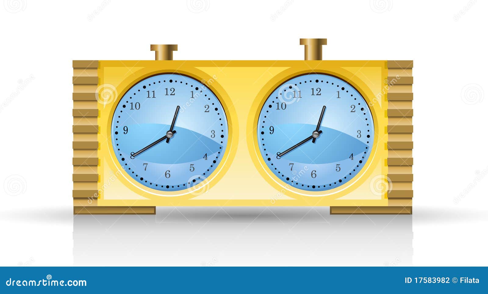 Chess clock stock illustration. Illustration of blue - 17583982