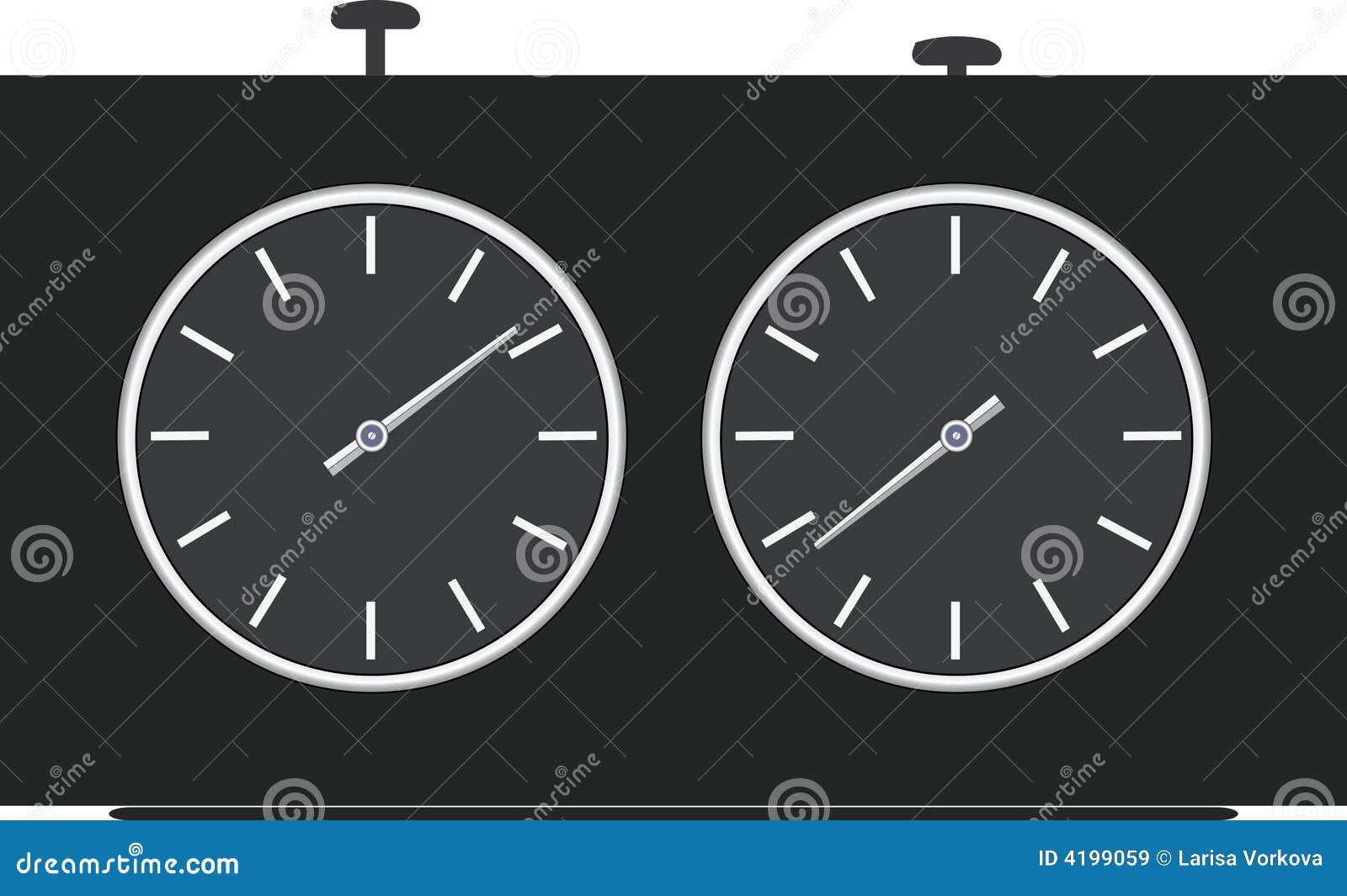 Chess clock. stock vector. Illustration of chess, countdown - 4199059