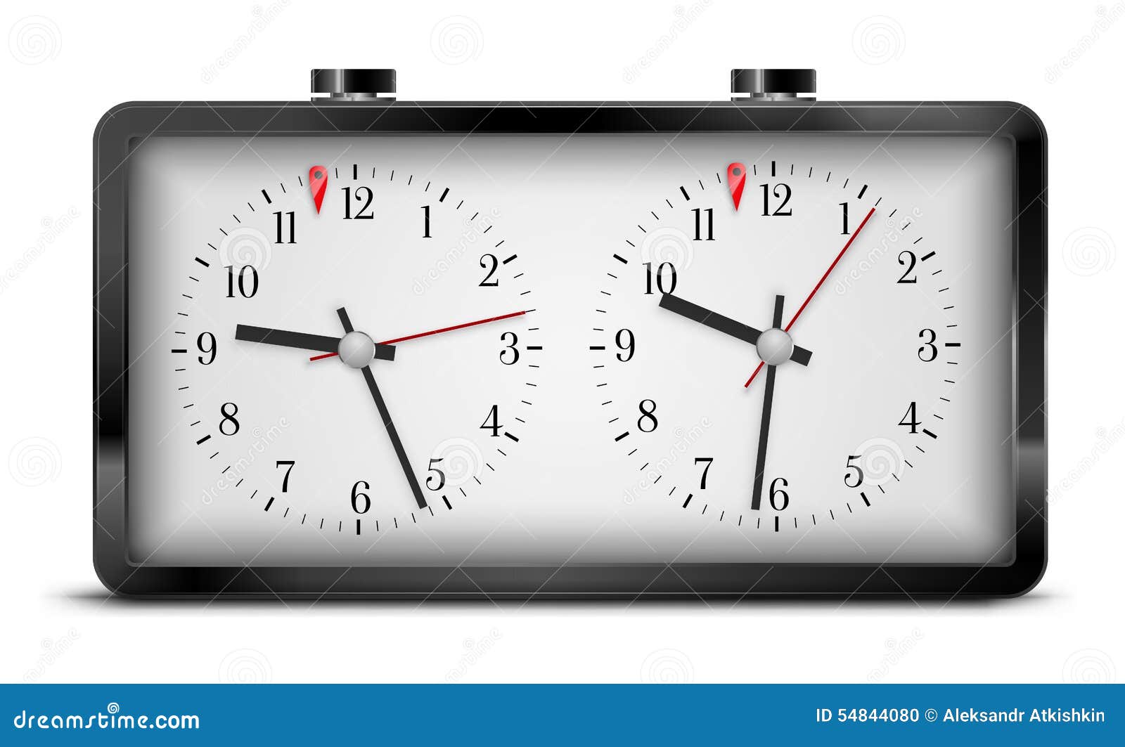 Chess clock stock vector. Illustration of move, clash - 54844080