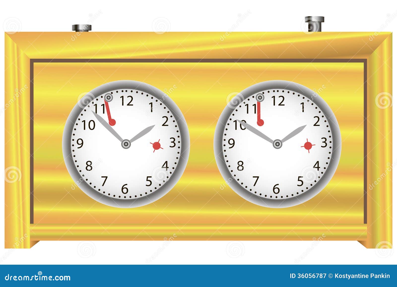 Chess clock stock vector. Illustration of soviet, time - 36056787