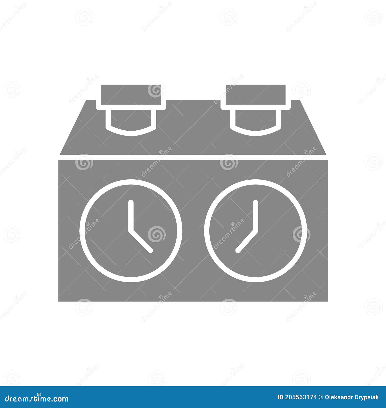 Chess Clock, Stopwatch, Timer Gray Icon. Board Game, Table ...