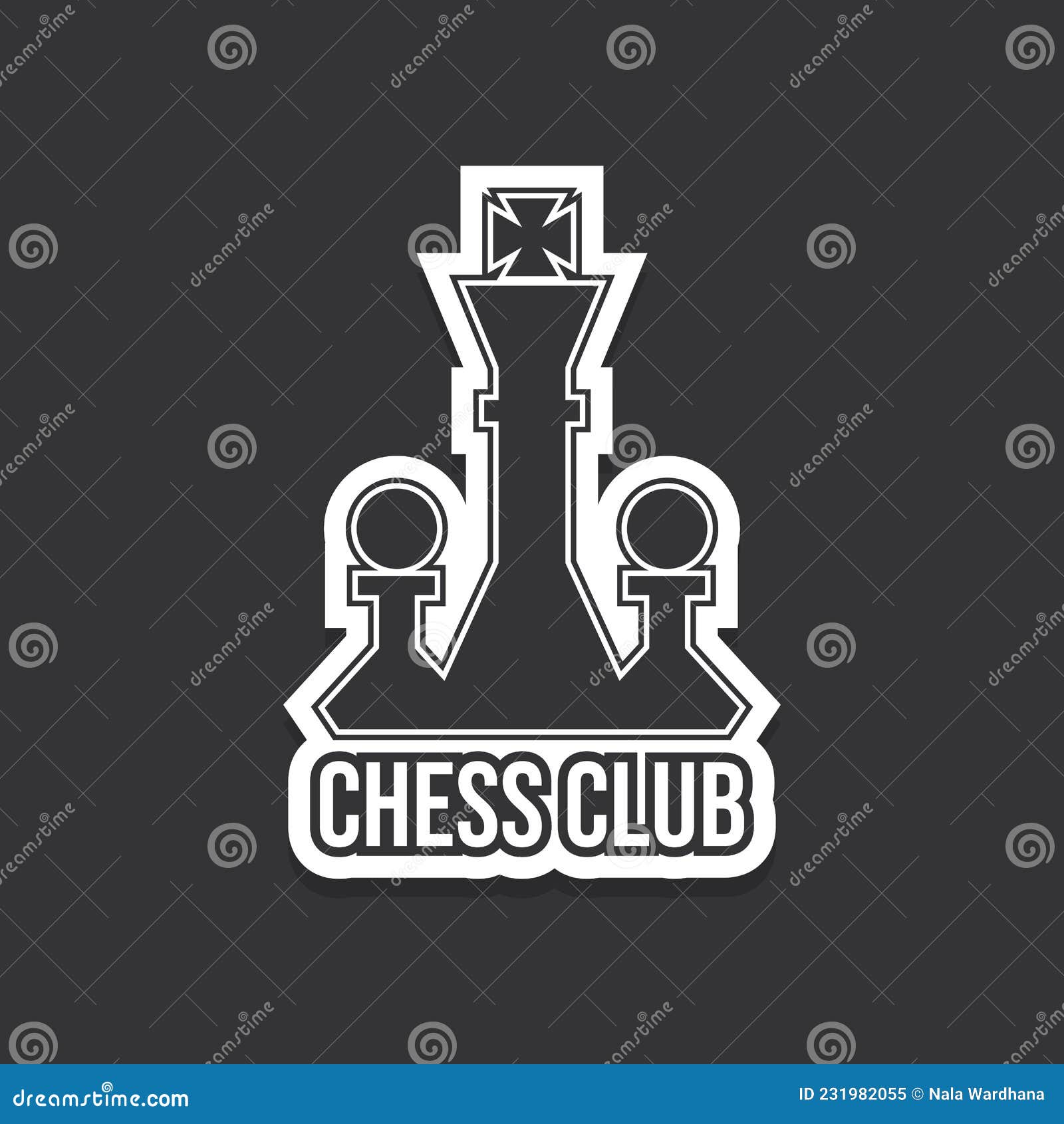 Chess Club Logo Vector Image Stock Vector - Illustration of bishop ...