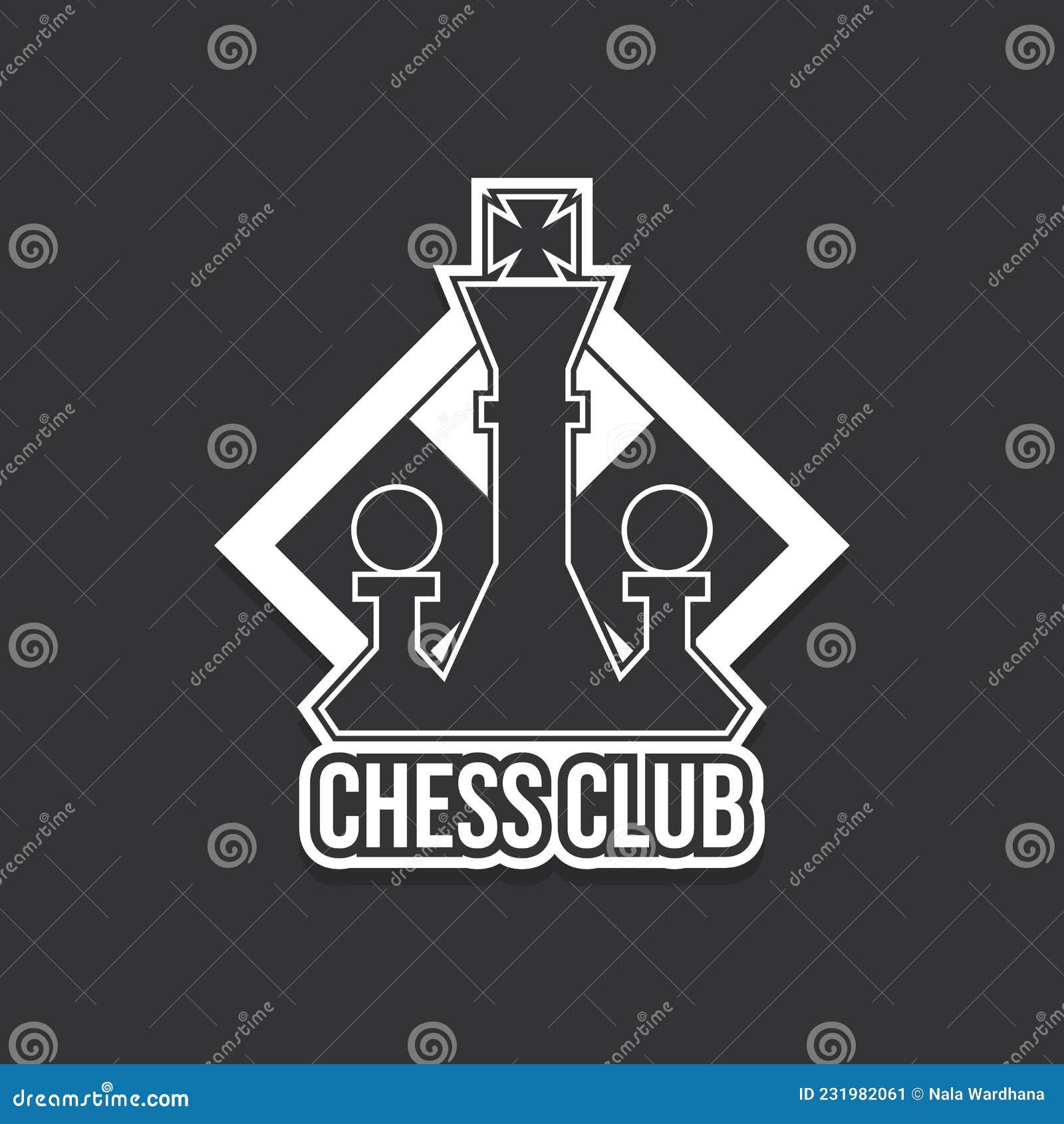 Chess Club Logo Vector Image Stock Vector - Illustration of symbol ...