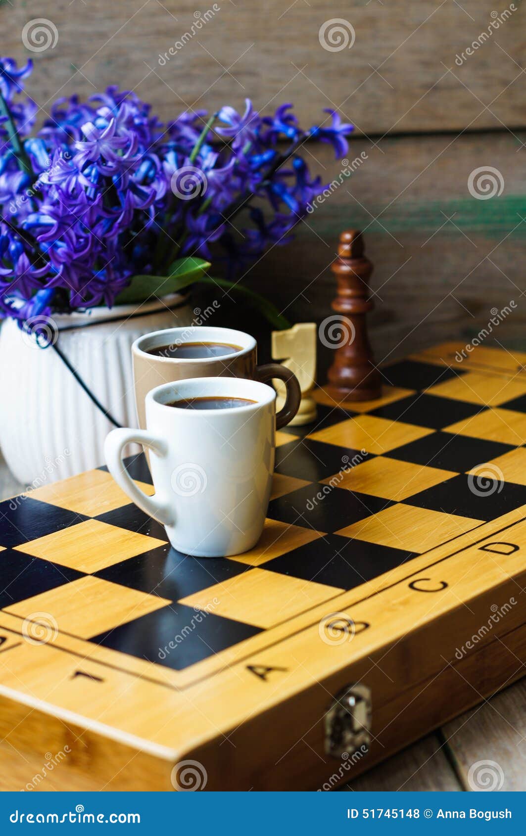 Chess and coffee stock photo. Image of board, coffee - 51745148
