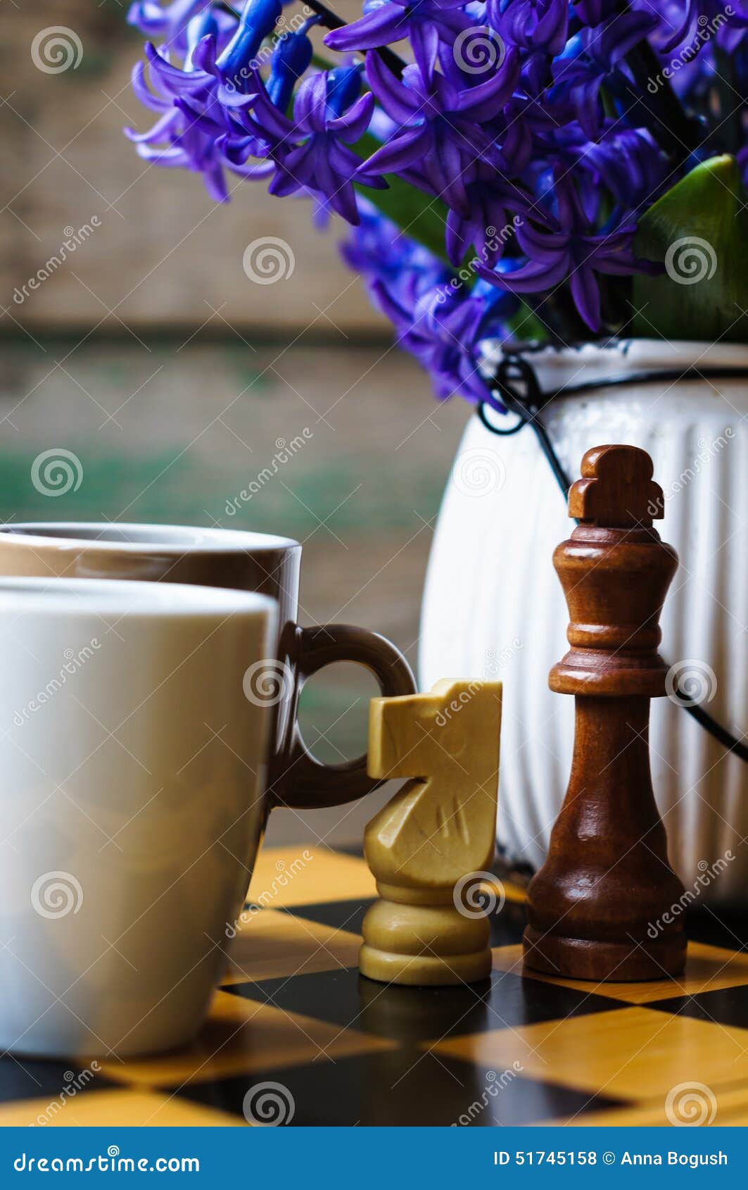 Chess and coffee stock photo. Image of beverage, competition - 51745158