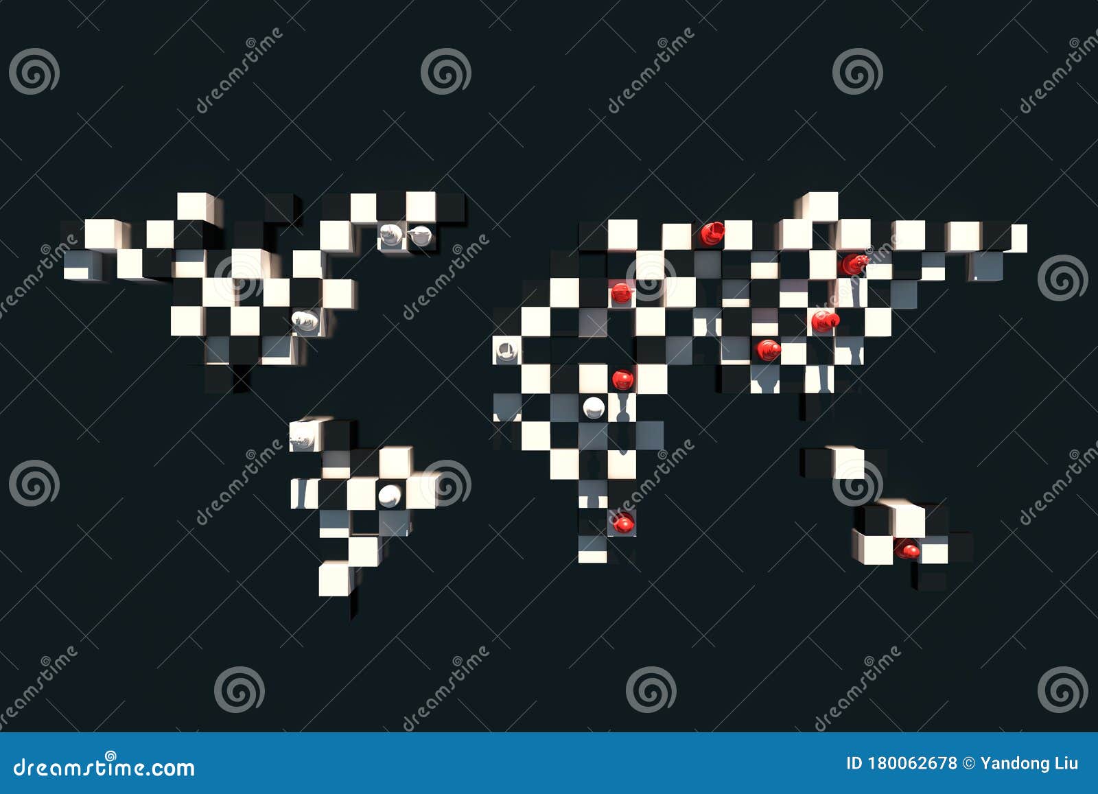 Chess Composed of World Maps, Strategic Development Stock Illustration ...