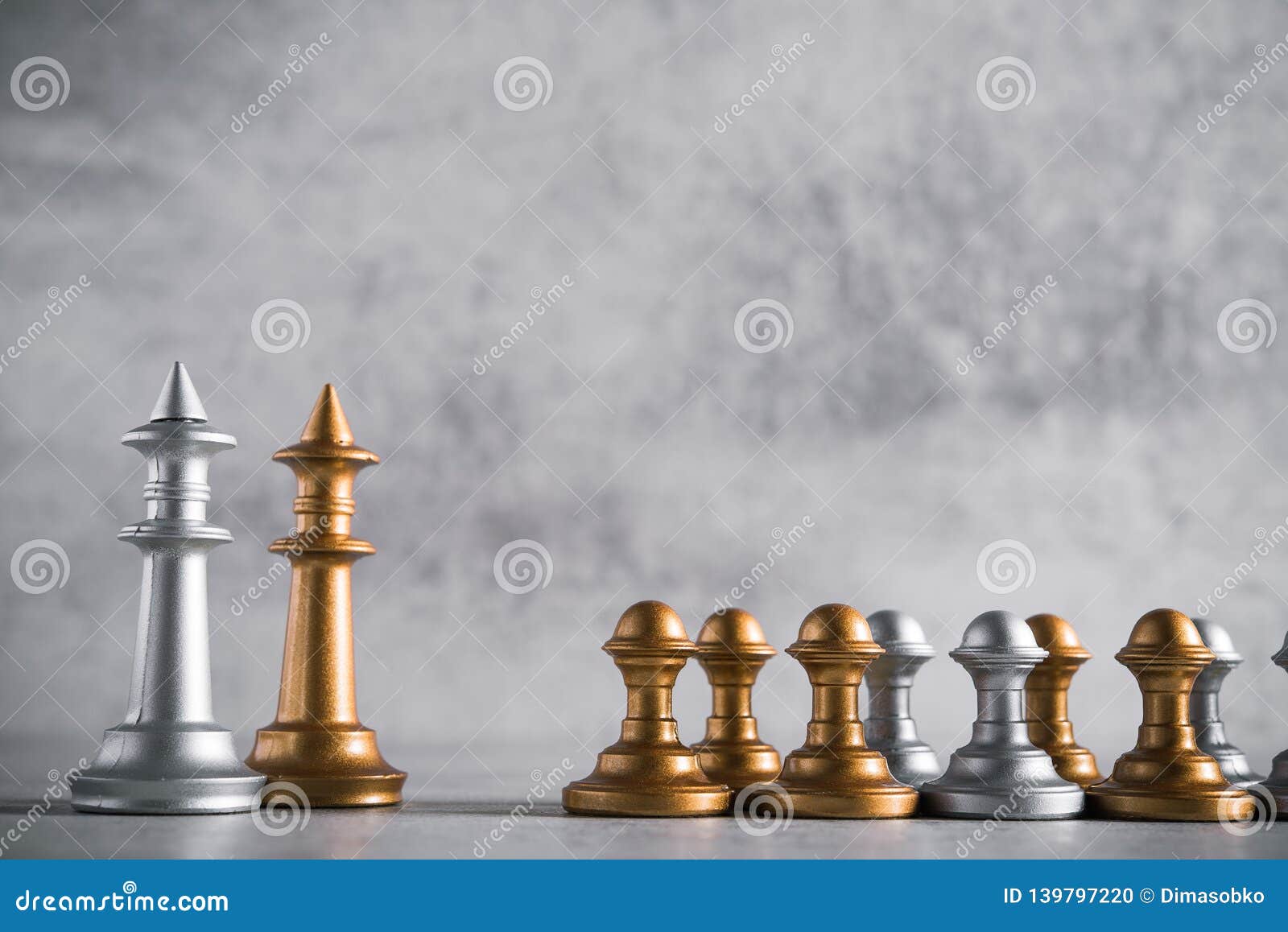 Chess Confrontation between the King and the Pawn Stock Photo - Image ...