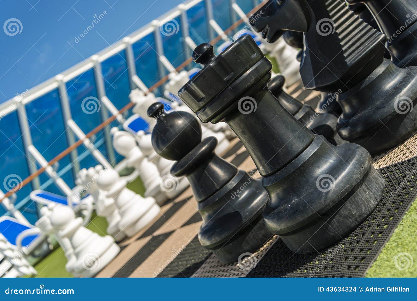 Chess on cruise stock photo. Image of cruise, large, sport - 43634324