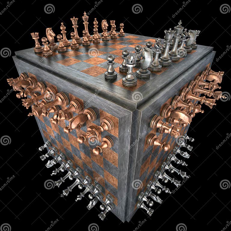 Chess Cube stock image. Image of strategy, fight, bronze - 44329585
