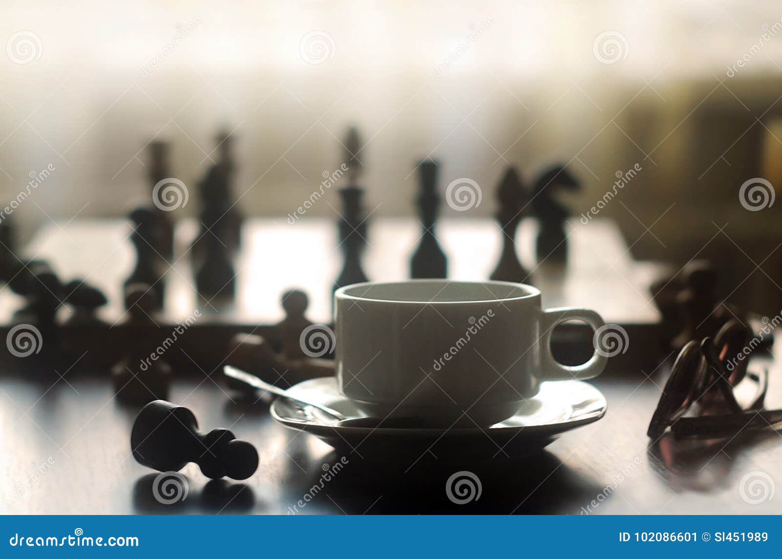 Chess and coffee stock image. Image of chess, color - 102086601