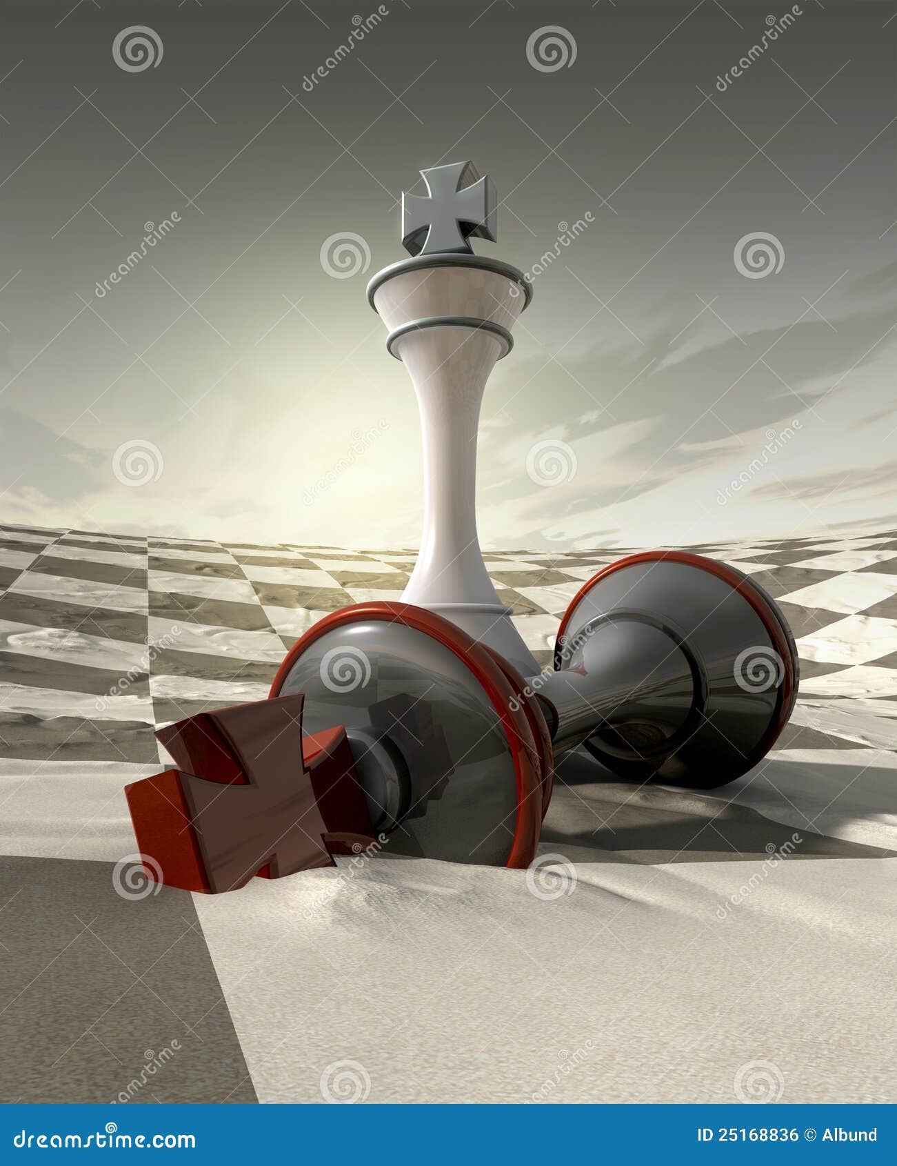 Chess Desert Game Over stock illustration. Illustration of triumphant ...
