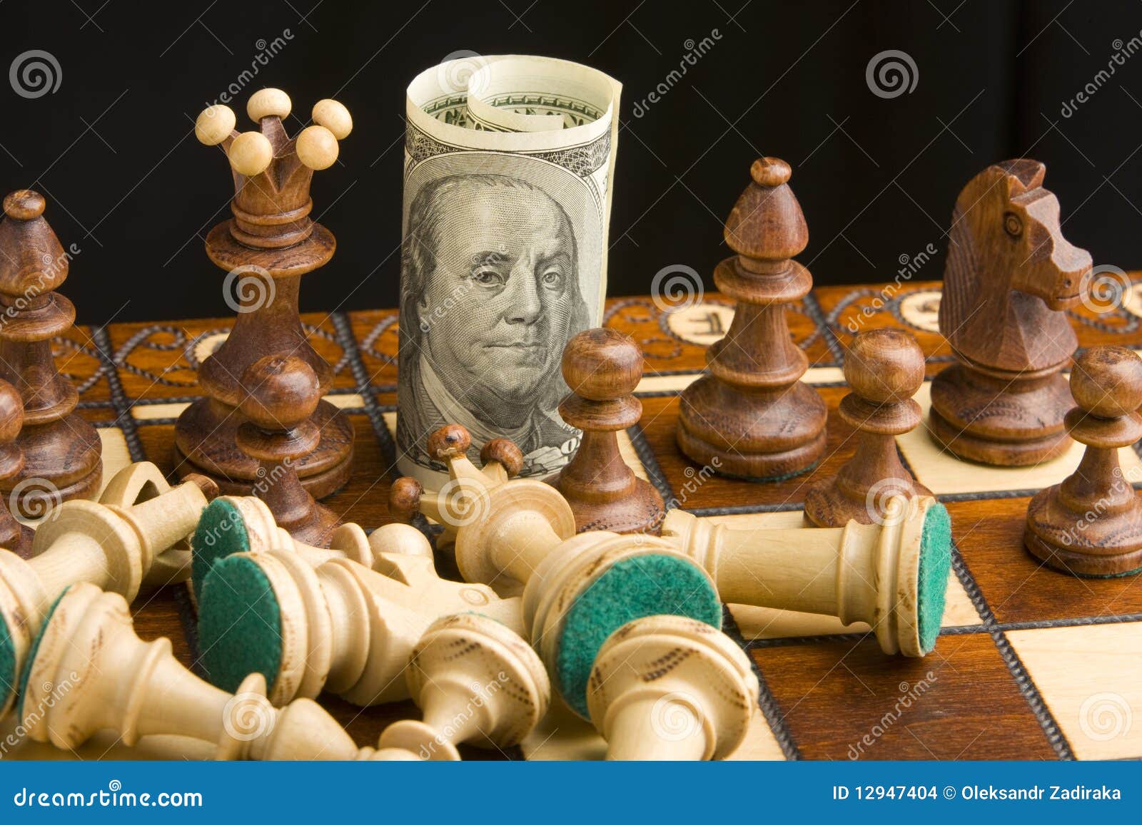 Chess and dollar stock photo. Image of abstract, chess - 12947404