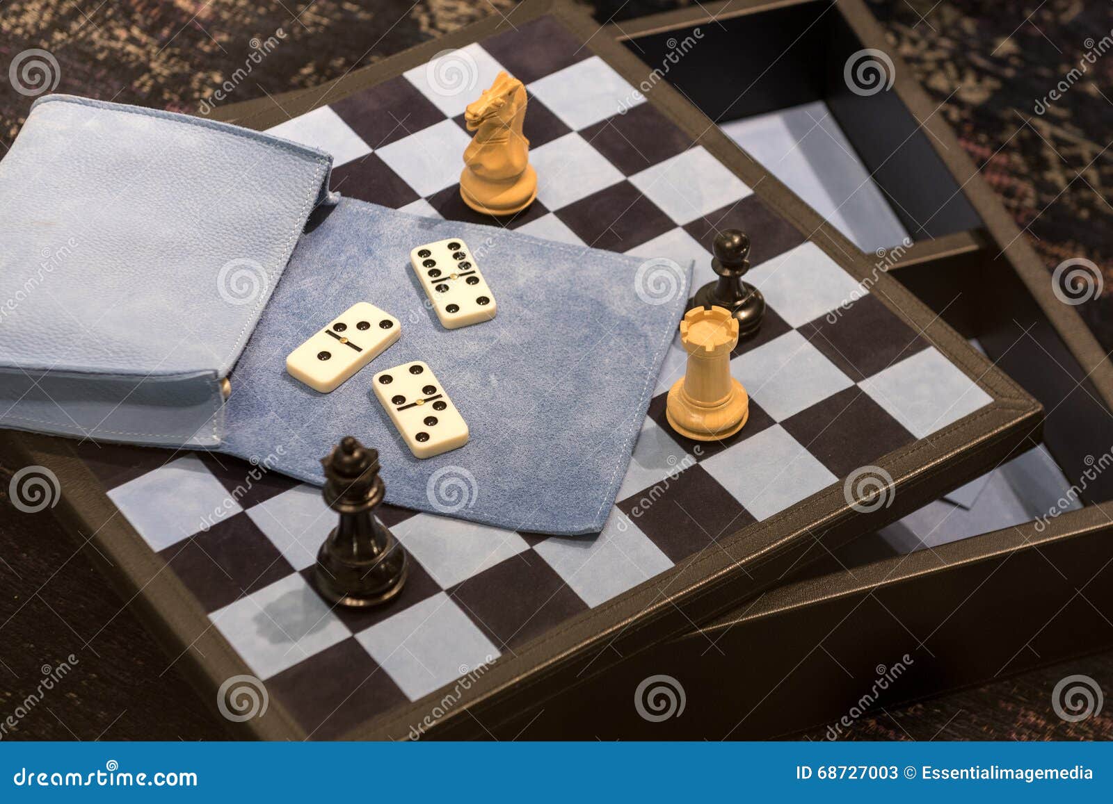 Chess & Dominoes stock image. Image of chessboard - 68727003