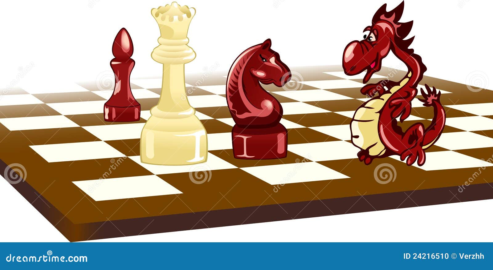 Chess and Dragon stock vector. Illustration of dragon - 24216510