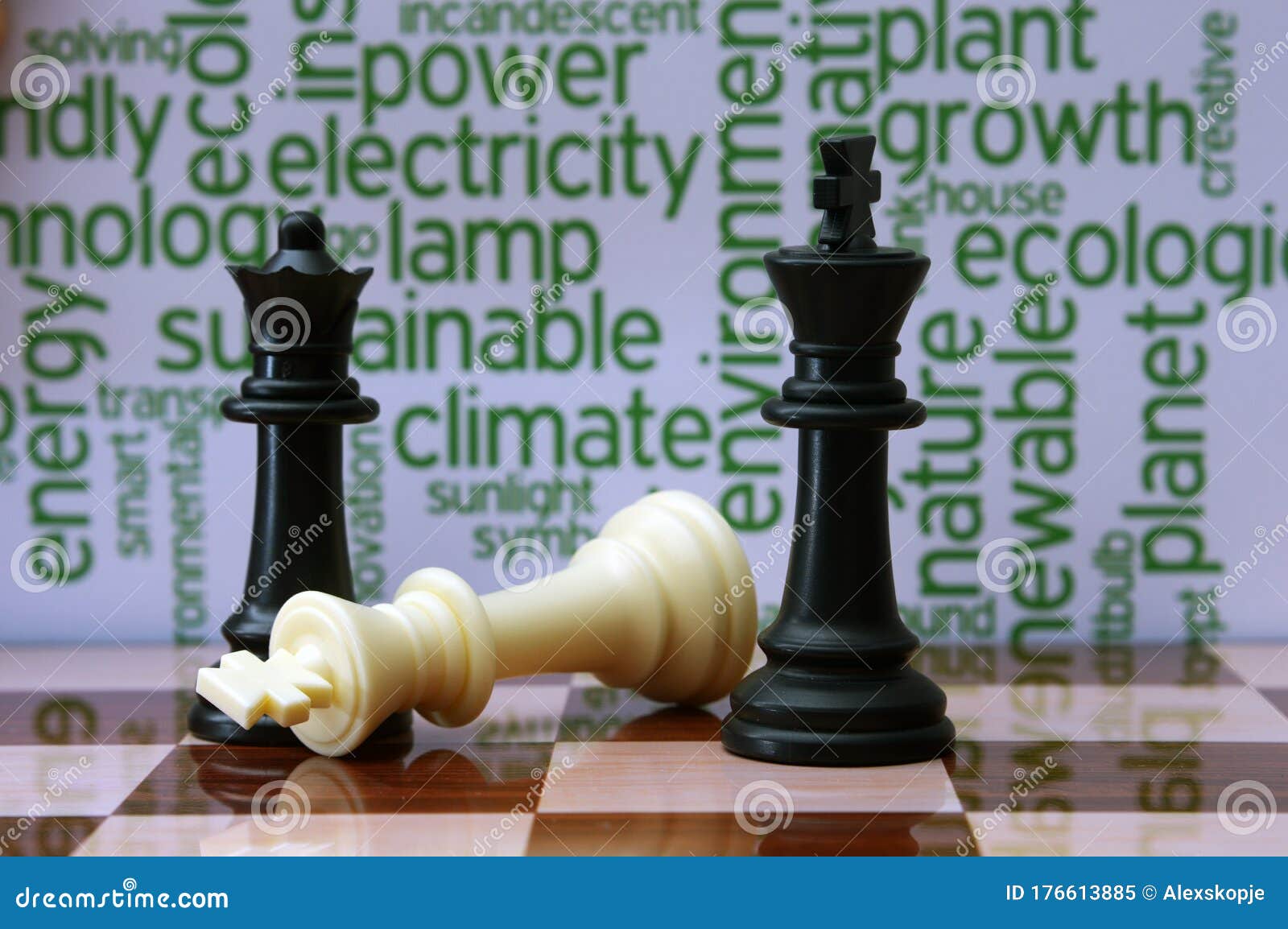 Chess and eco concept stock image. Image of colors, concept - 176613885