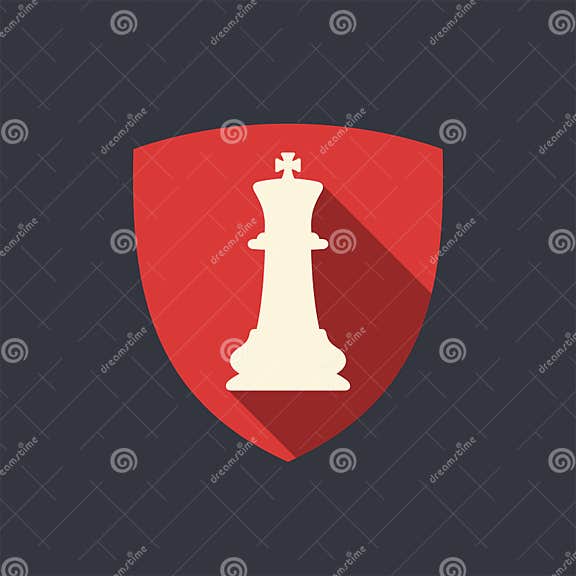 Chess Emblem. Shield with King Vector Illustration. Stock Vector ...