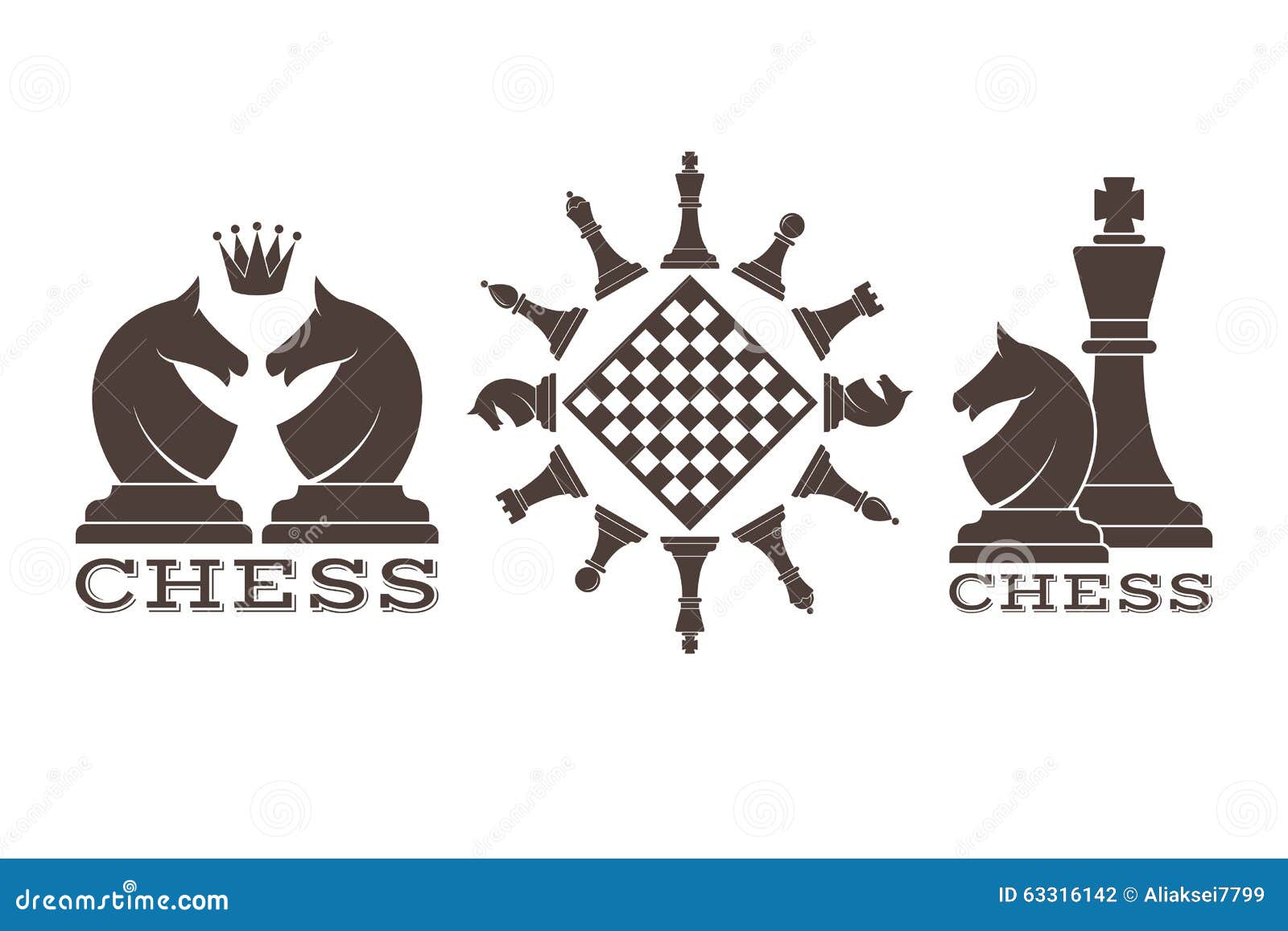 Chess. Emblem stock vector. Illustration of decisions - 63316142