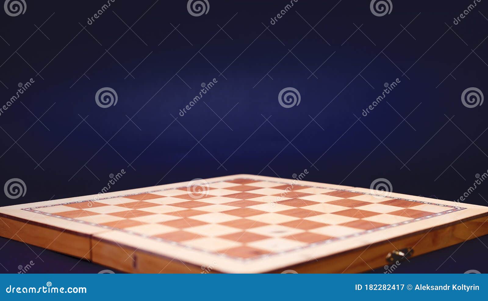 Chess, Empty Chessboard on a Dark Background, Stock Image - Image of ...