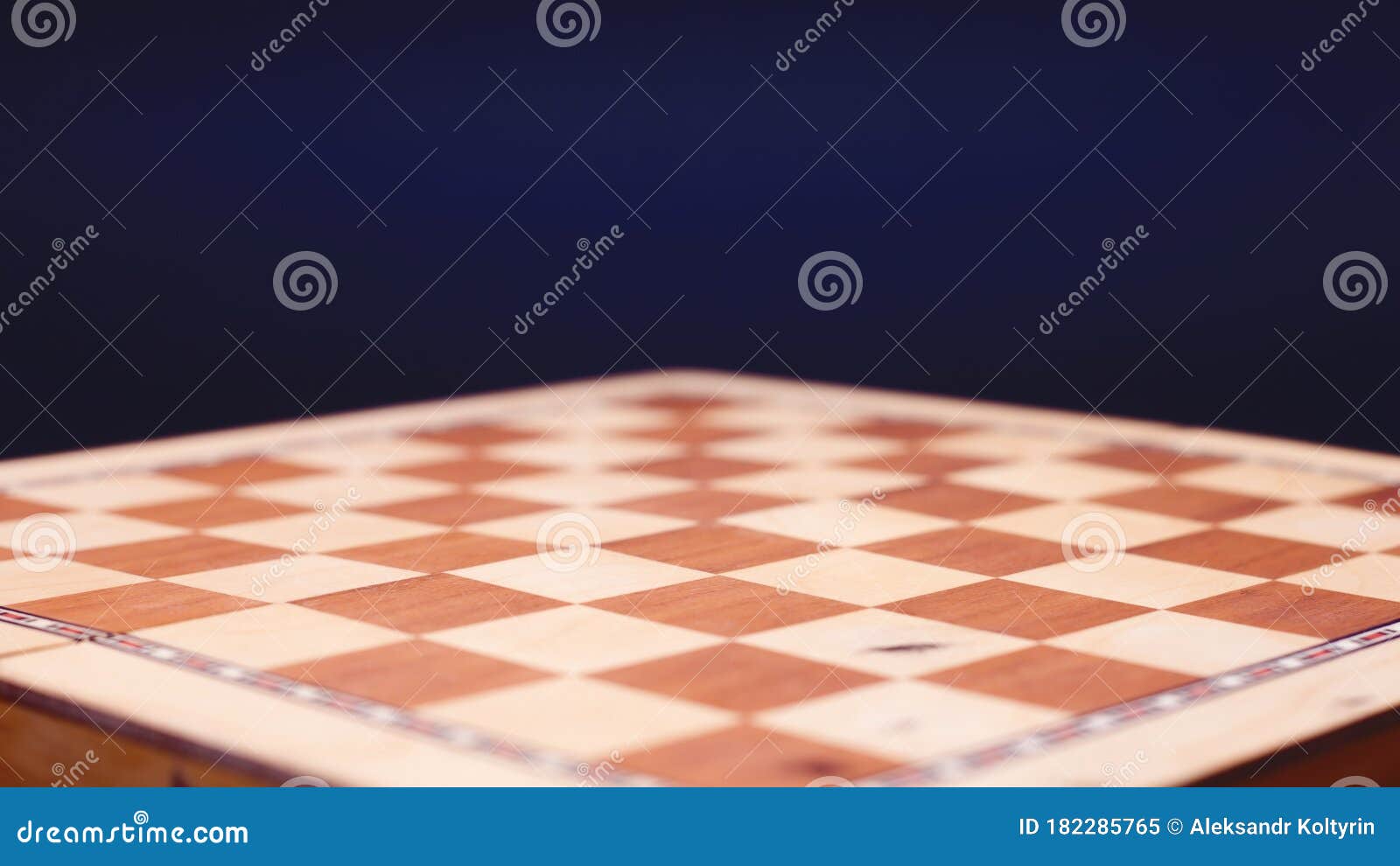 Chess, Empty Chessboard on a Dark Background, Stock Image - Image of ...