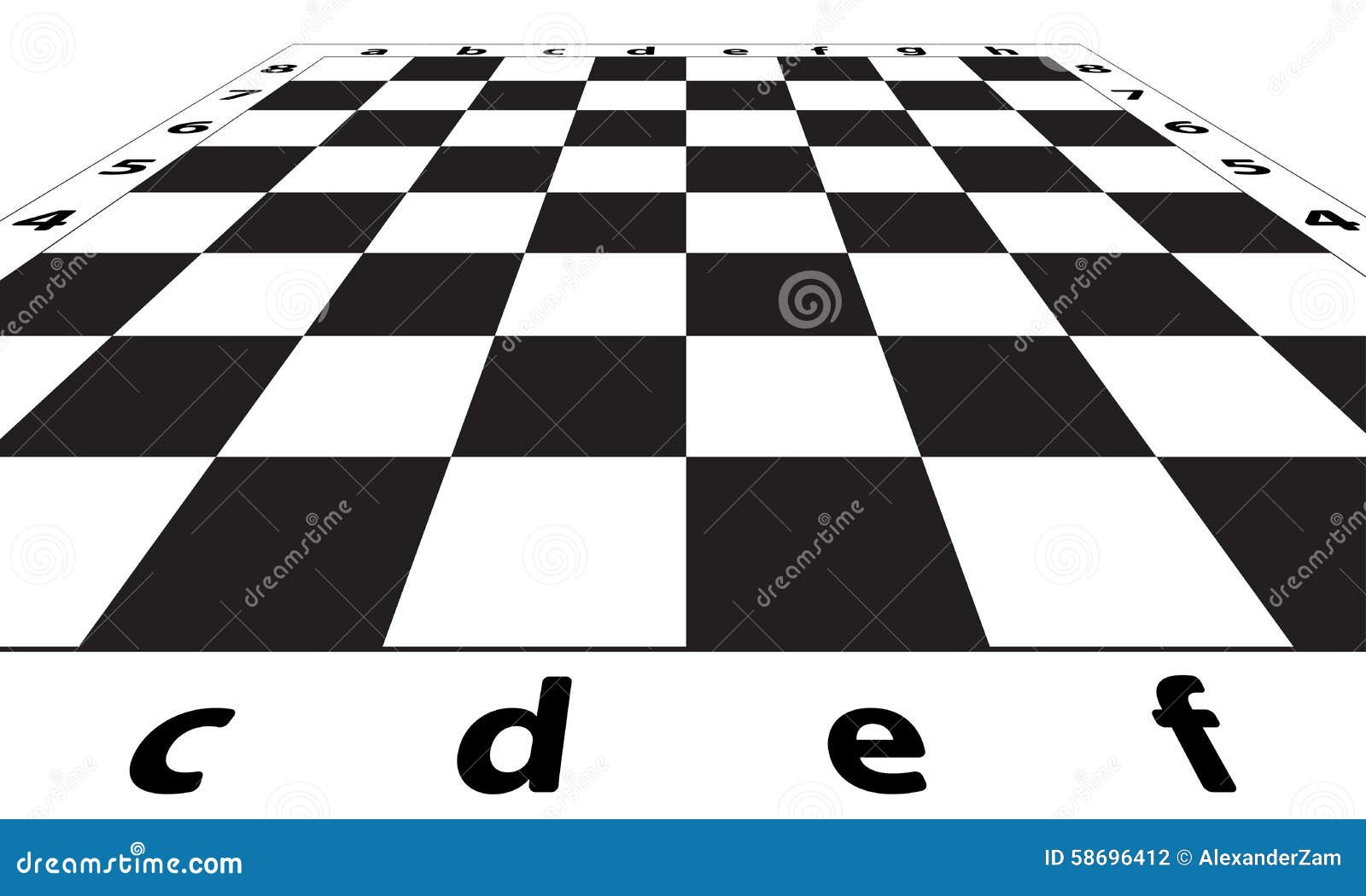 Chess field stock vector. Illustration of white, competition - 58696412