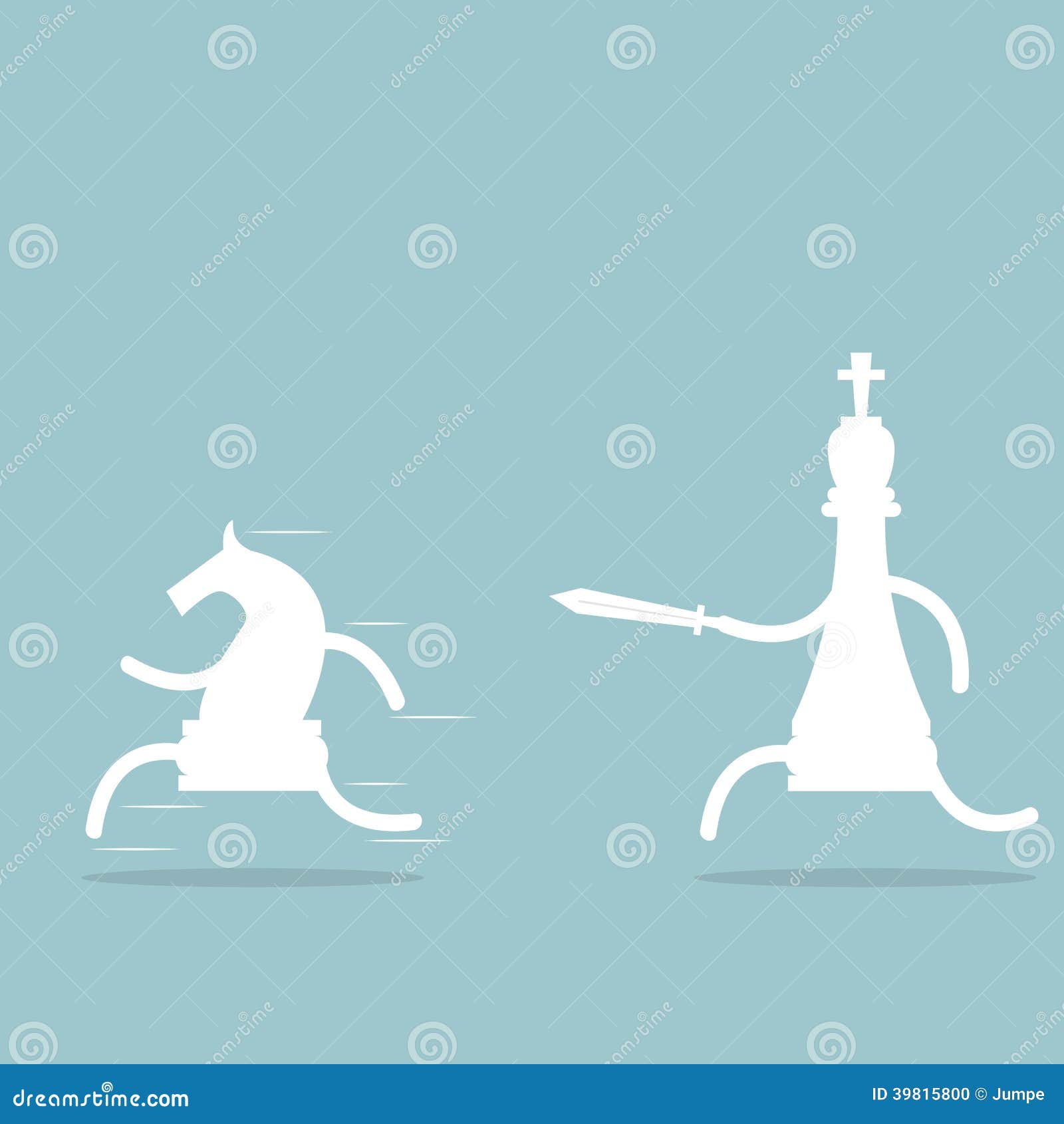 Chess Fight stock vector. Illustration of aggression - 39815800