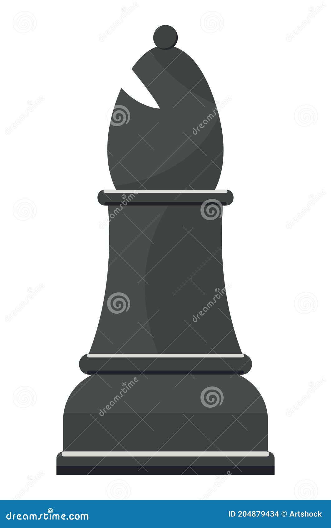Chess figure bishop stock vector. Illustration of isolated - 204879434
