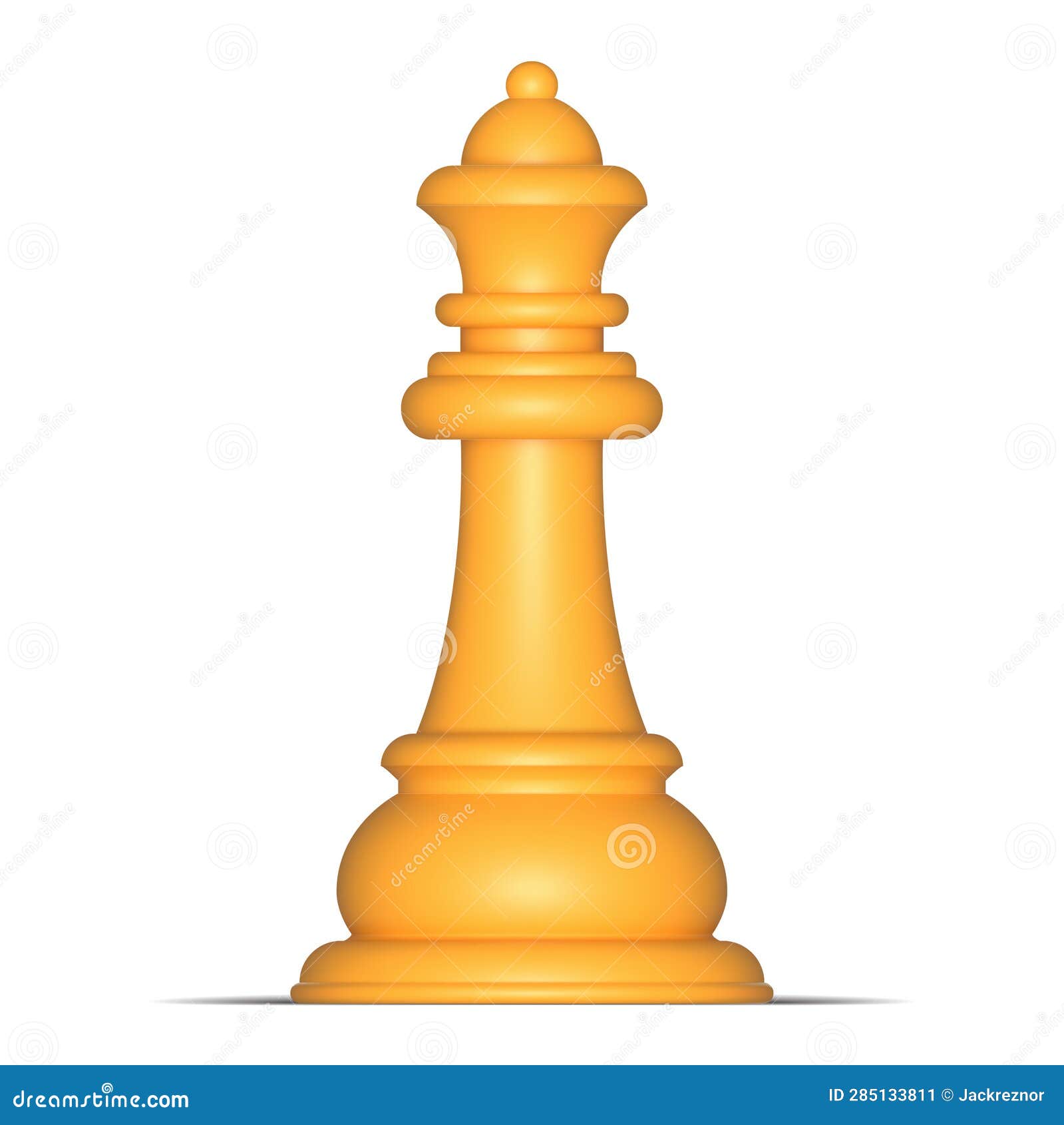 Chess Figure Isolated. Vector Chess Queen Stock Vector - Illustration ...