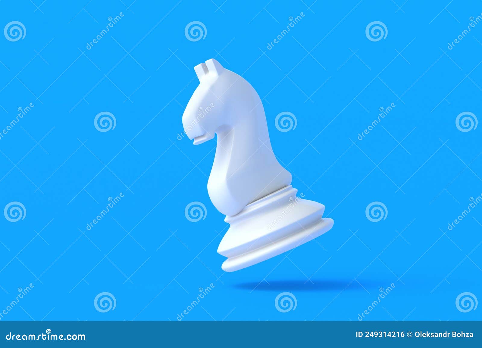 Chess Figure Knight on Blue Background Stock Illustration ...
