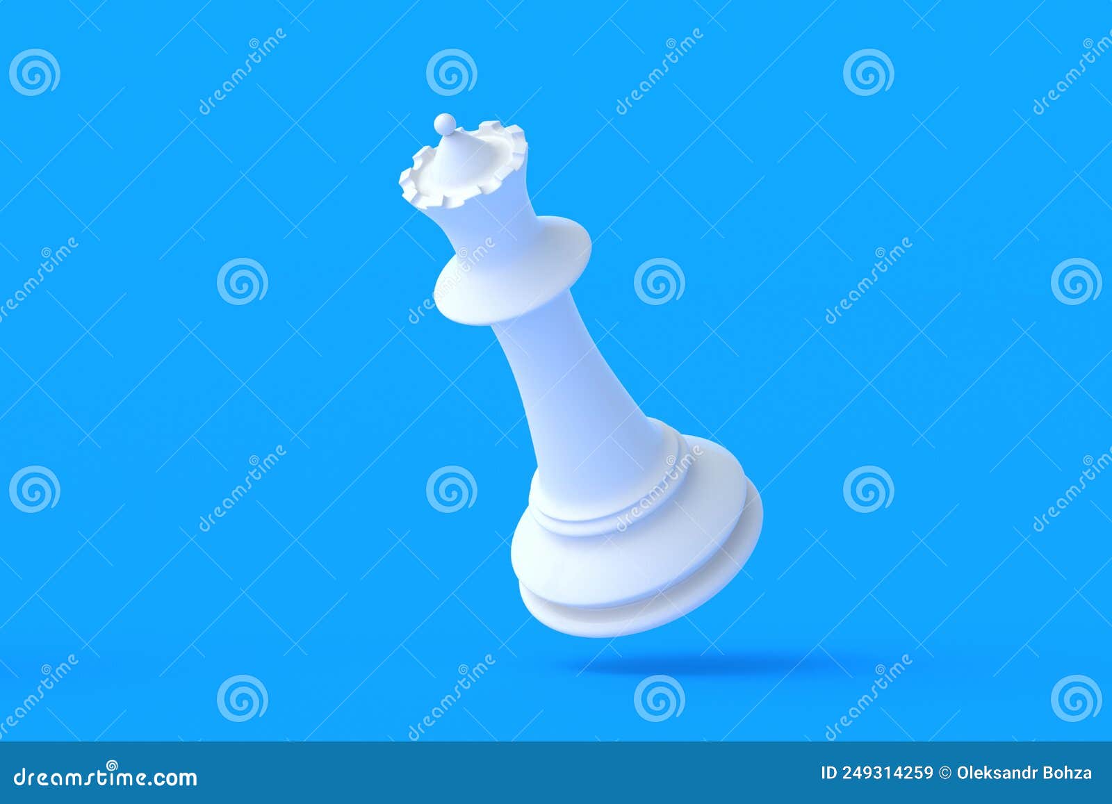 Chess Figure Queen on Blue Background Stock Illustration - Illustration ...