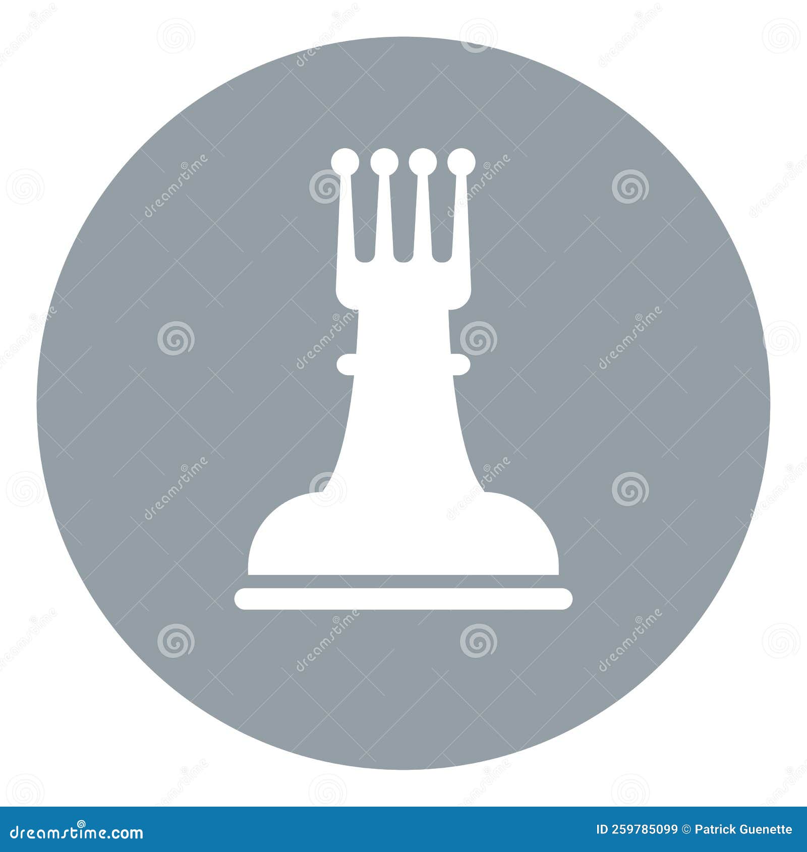 Chess Figure White Queen, Icon Stock Vector - Illustration of strategy ...
