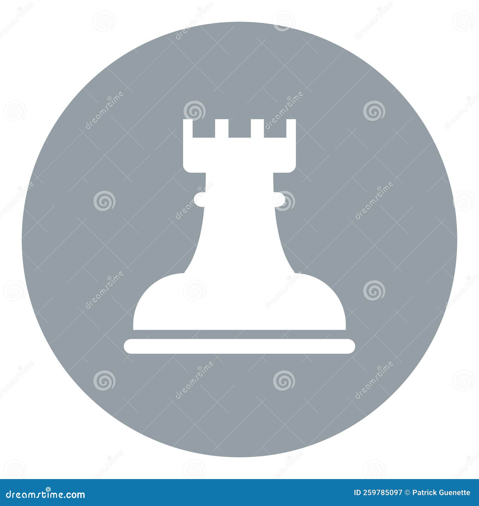 Chess Figure White Rook, Icon Stock Vector - Illustration of ...