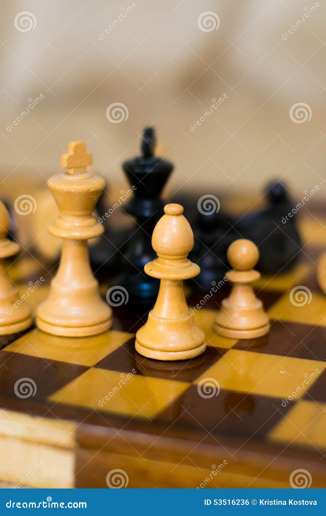 Chess Figures on a Chess Board Stock Photo - Image of chess ...