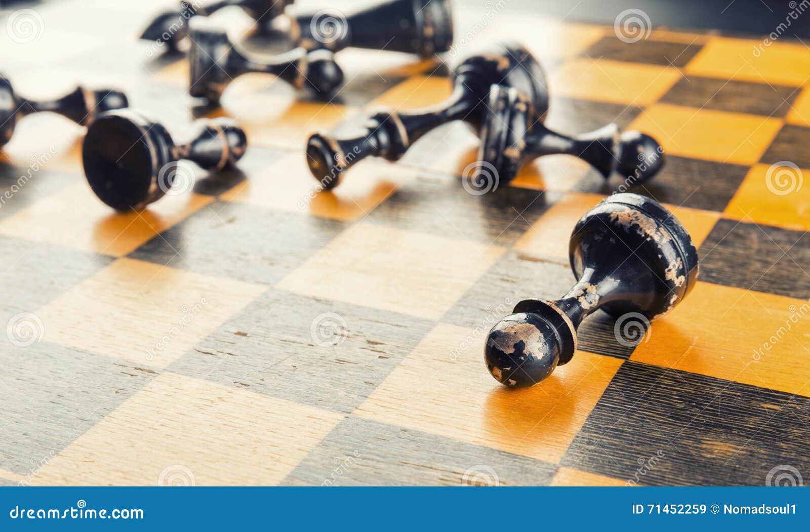 Chess figures defeated stock image. Image of leadership - 71452259