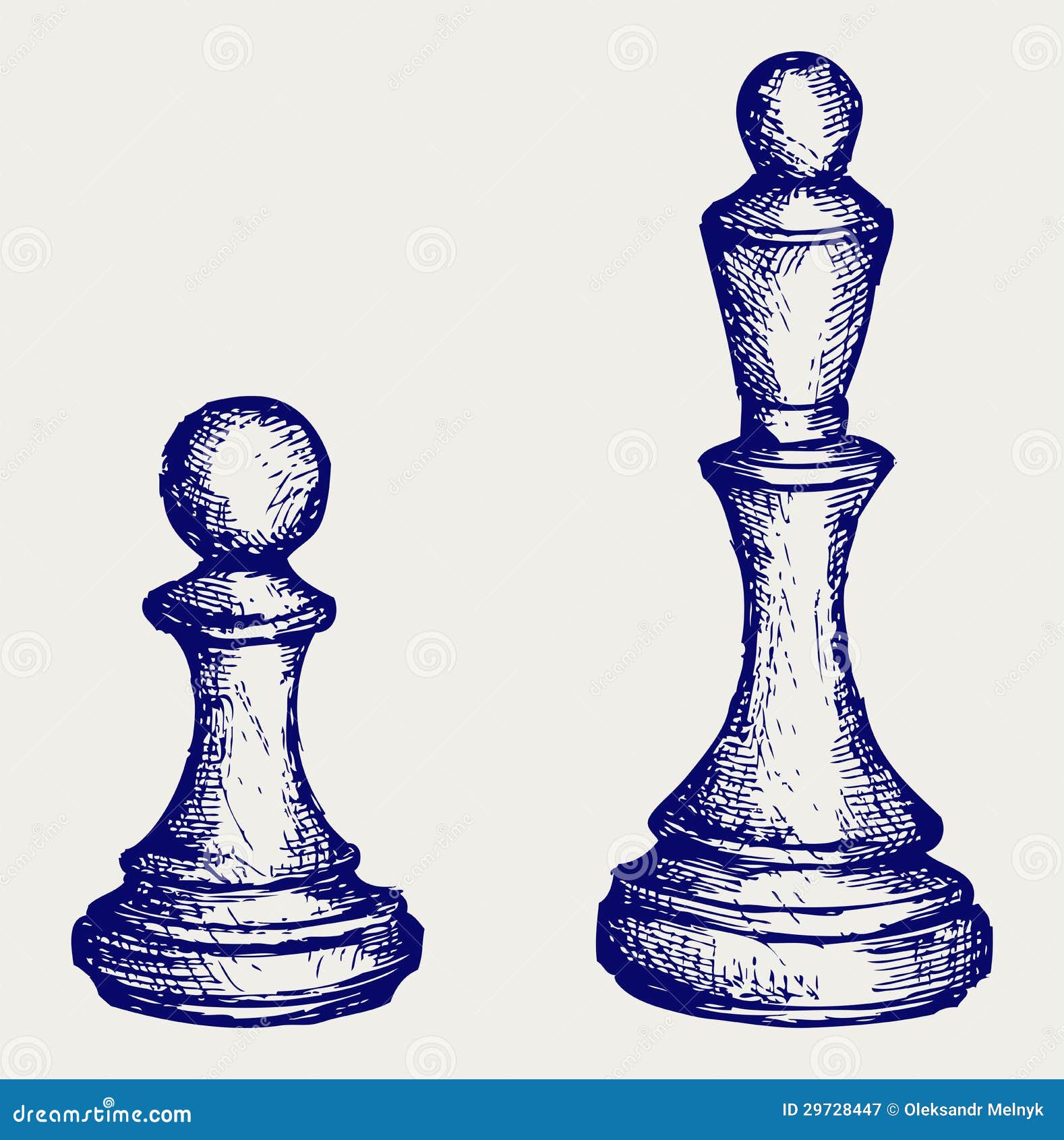 Chess Figures. Doodle Style Stock Vector - Illustration of object ...