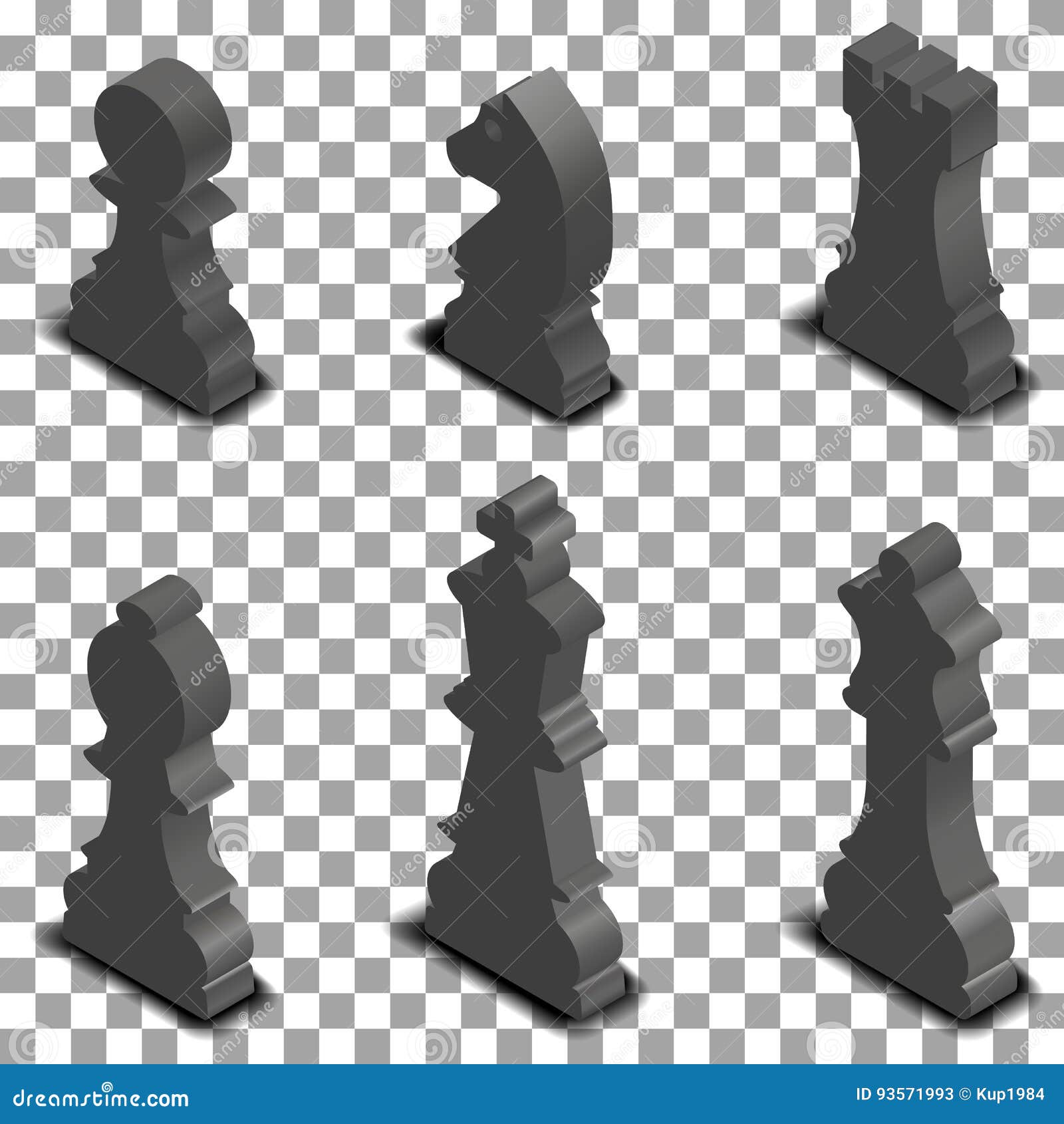 Chess Figures Isometric, Vector Illustration. Stock Vector ...