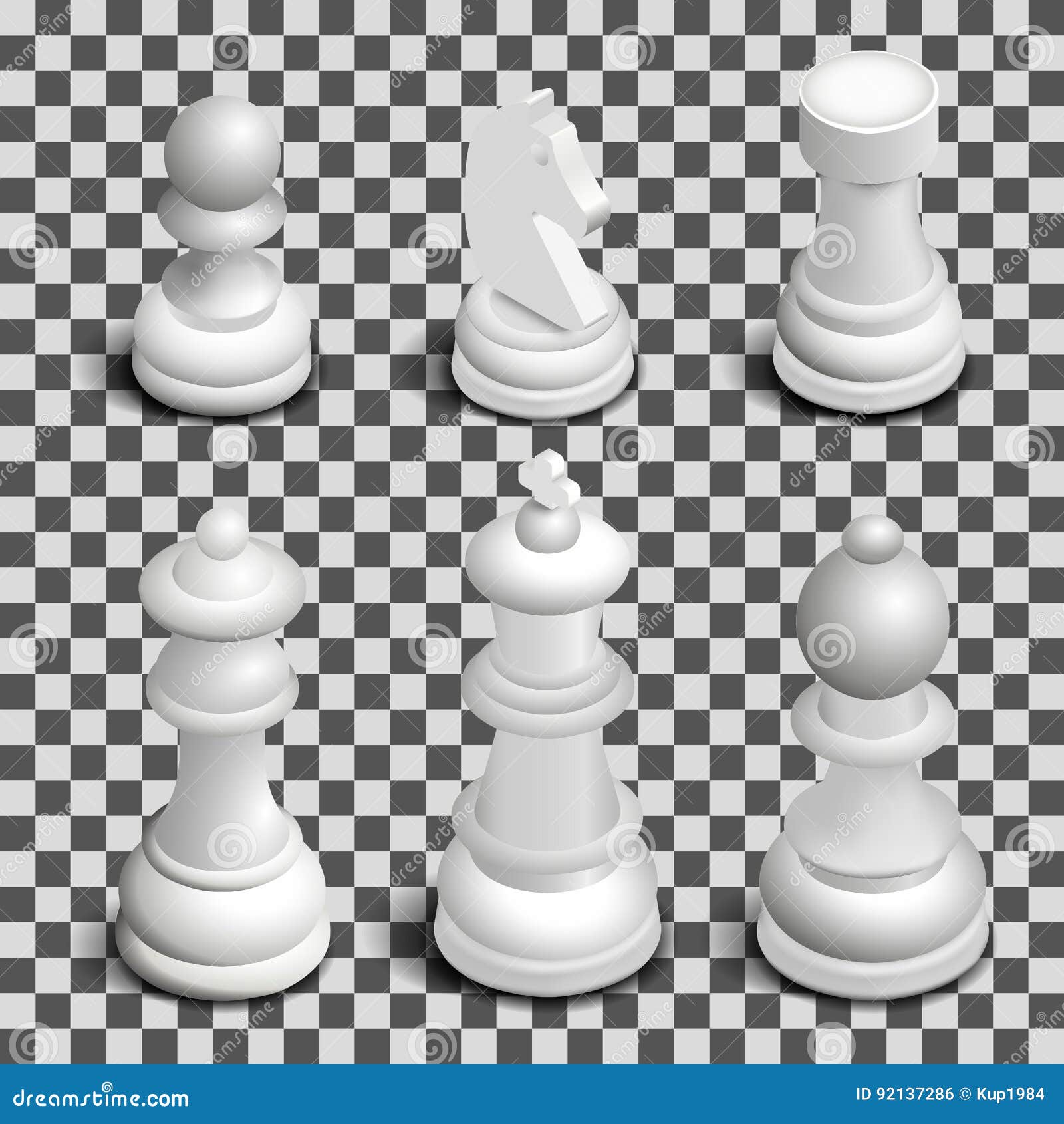 Chess Figures Isometric, Vector Illustration. Stock Vector ...