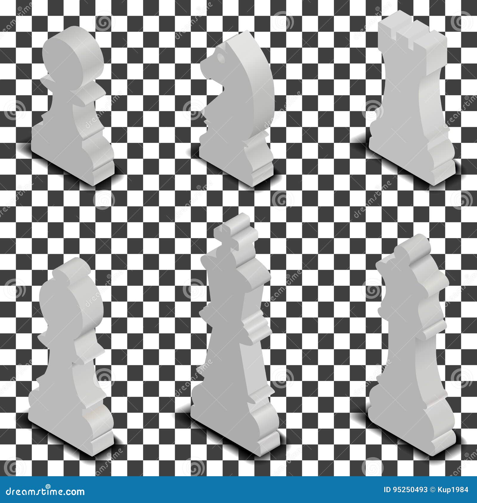 Chess Figures Isometric, Vector Illustration. Stock Vector ...
