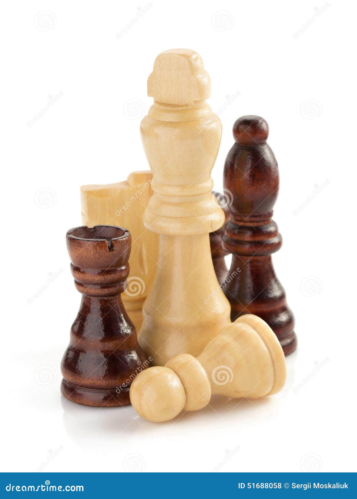 Chess figures on white stock photo. Image of decision - 51688058