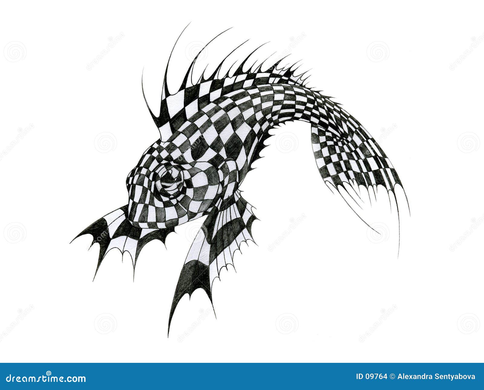 Chess fish stock illustration. Illustration of square, drawing - 9764