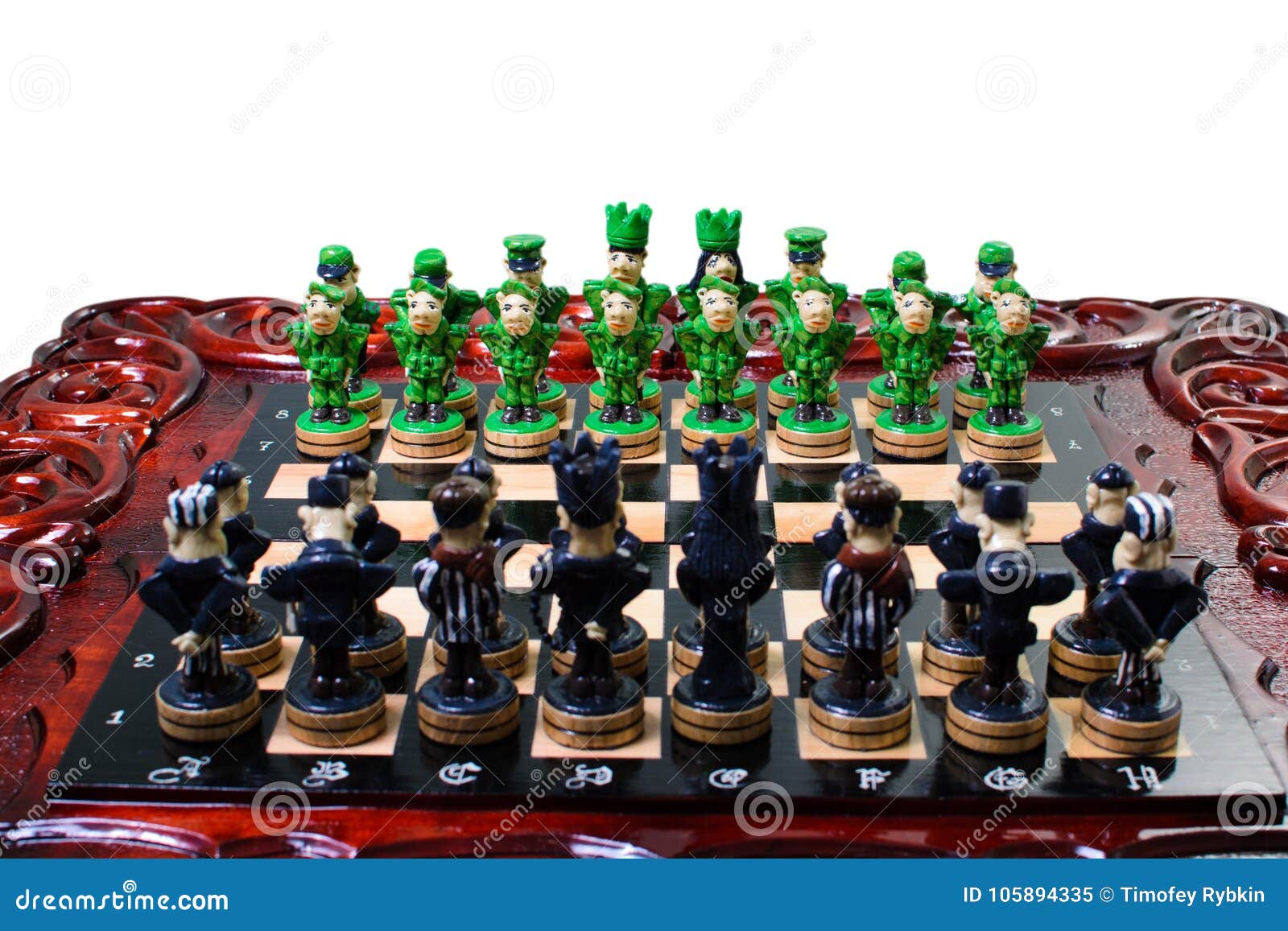 Chess in the Form of Military Against Prisoners on the Board Stock ...