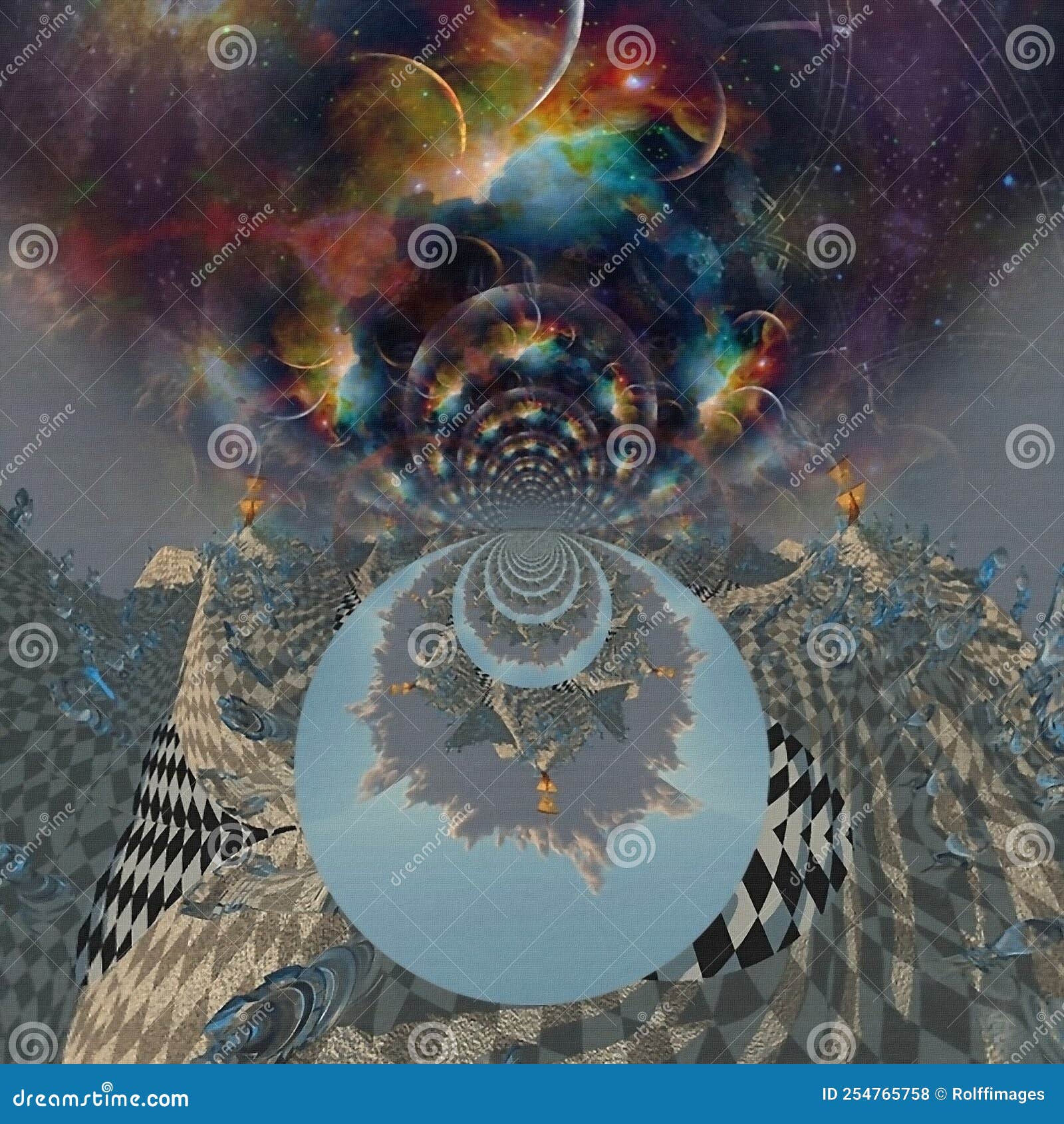 Surreal UFO Space Alien Abduction Royalty-Free Stock Photo ...