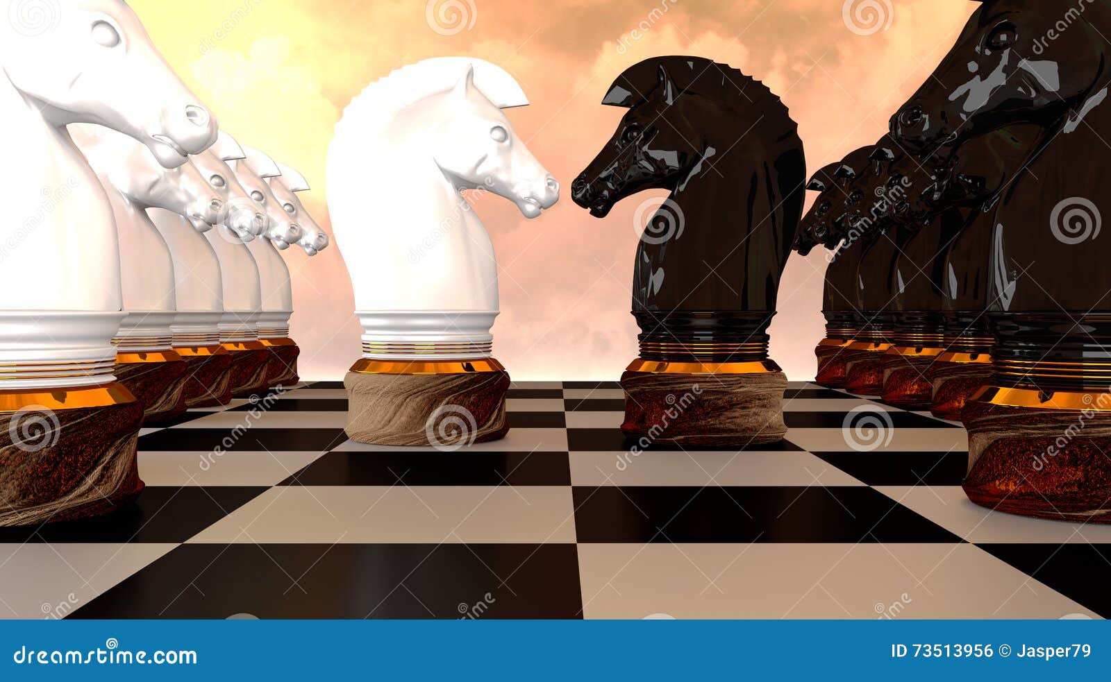 Chess Front stock illustration. Illustration of unique - 73513956