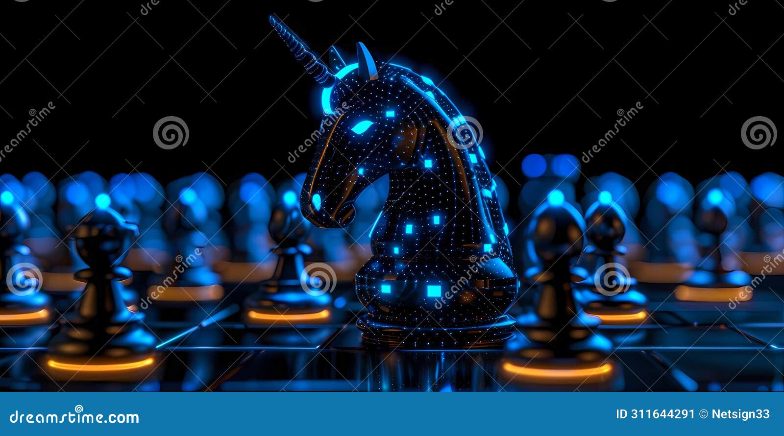 Chess Game Aggressive Move, Black Horse Breakthrough, Knight Chess ...