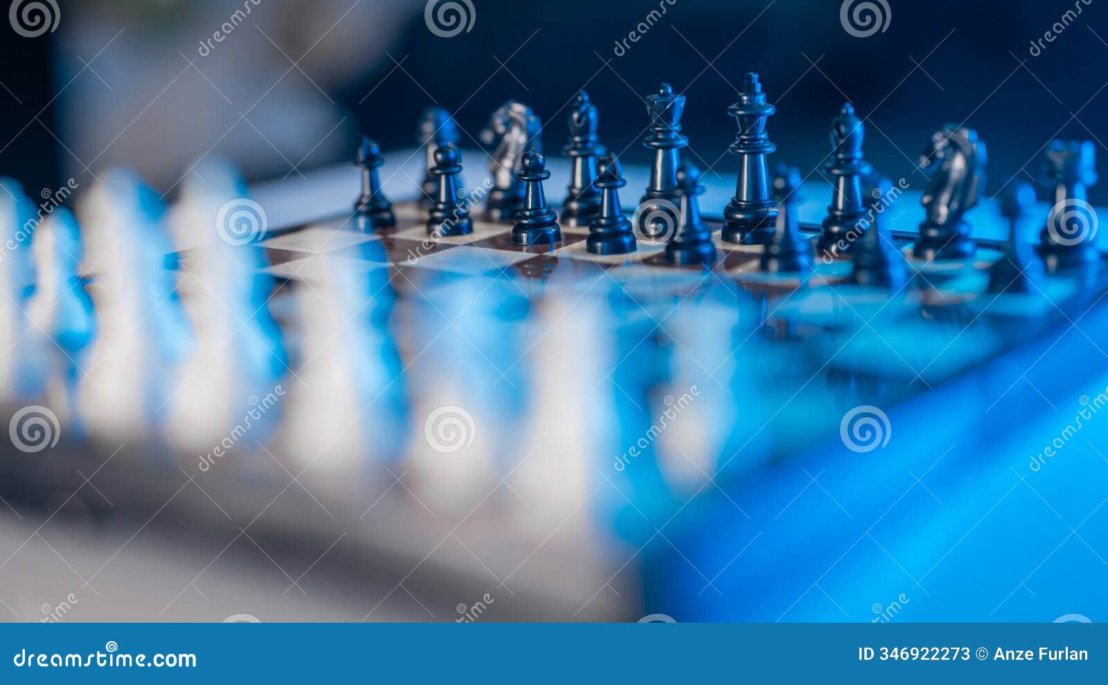 Chess Game and Board. Two Rows of Black and White Figures of Chess Game ...