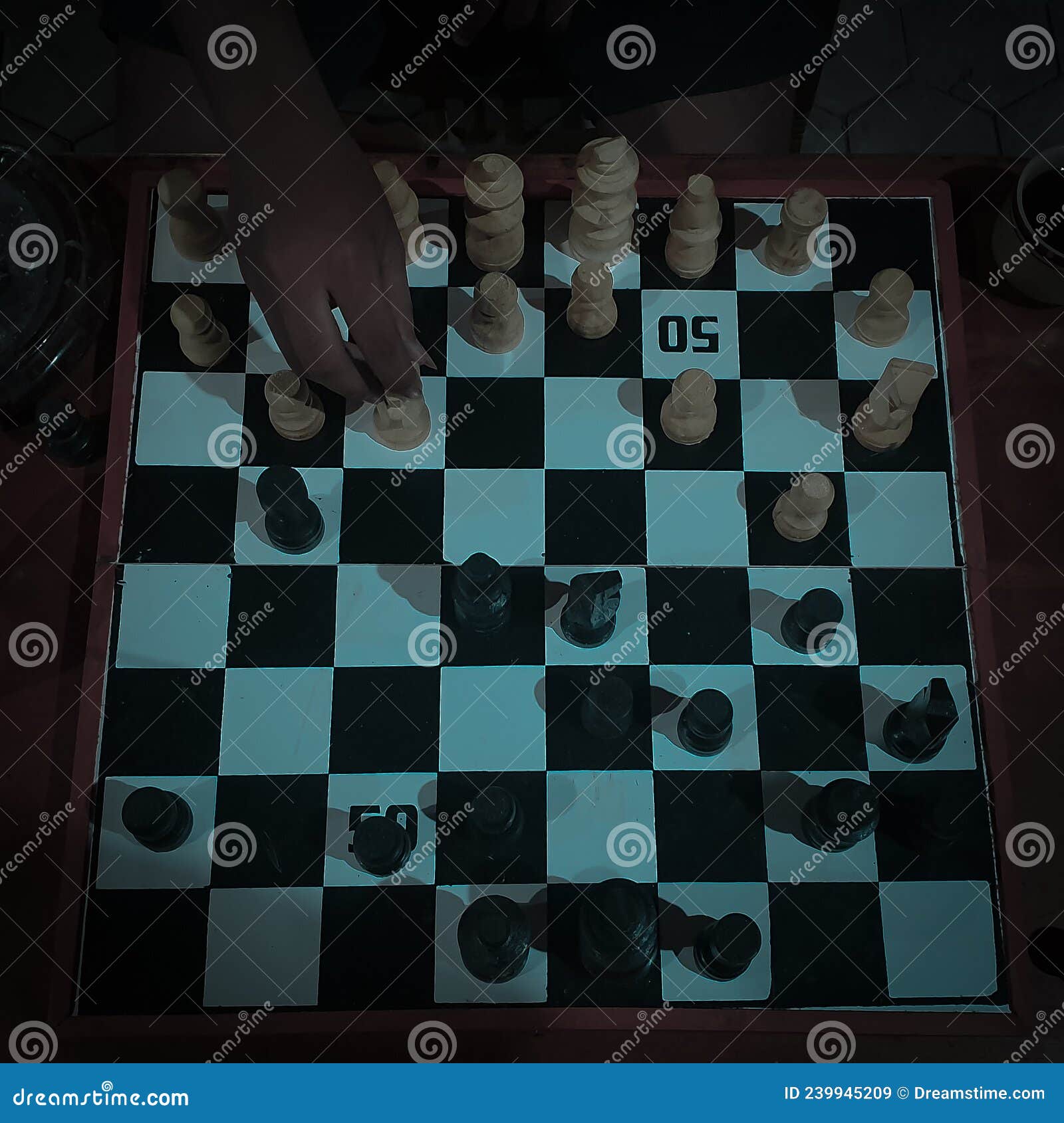 Chess game in a cafe stock image. Image of number, board - 239945209