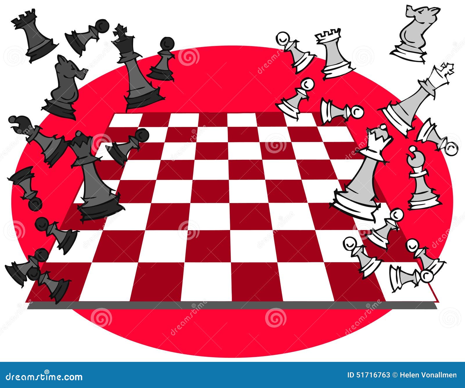 Chess game, cartoon stock vector. Illustration of player - 51716763